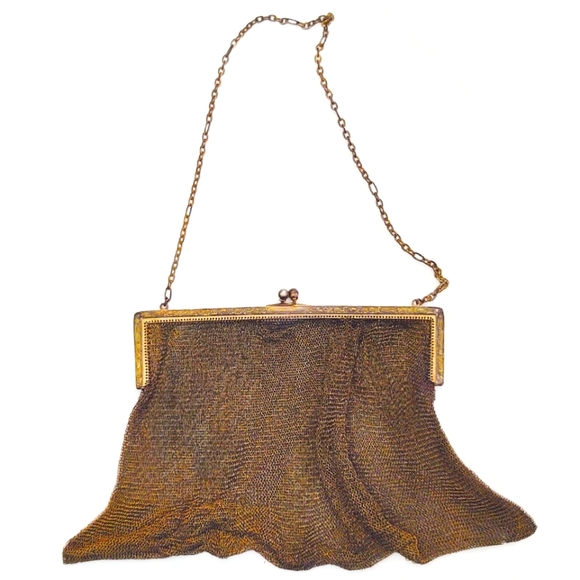 Whiting & Davis | Bags | Antique Whiting Davis Sterling Silver Gold ...